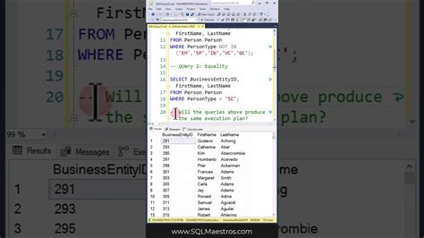 Equality Vs Inequality Sql Server Training Sql Server Video Courses Sql Server Learning Kits