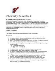 Creating A Solubility Curve Pdf Chemistry Semester Creating A Solubility Curve Points A
