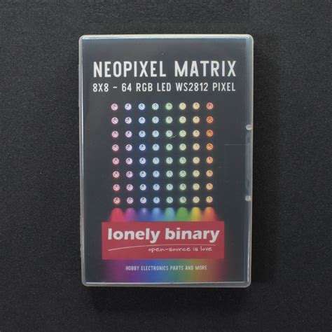 neopixel matrix 8x8 64 rgb led ws2812 pixel lonely binary