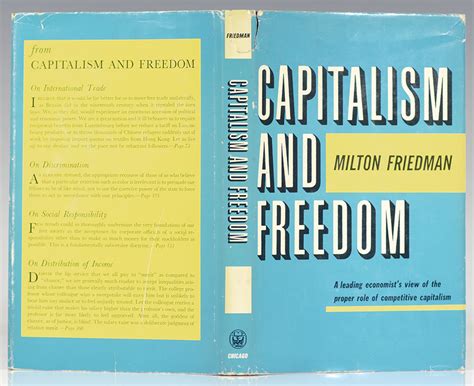 Capitalism And Freedom Milton Friedman First Edition Signed