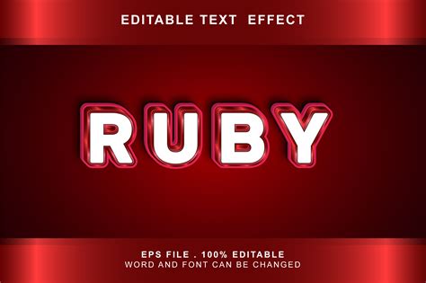 Ruby Text Effect Editable Graphic By Riotama85 · Creative Fabrica
