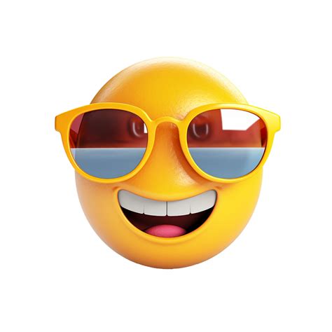 Smiley Face Emoji Wearing Sunglasses Happy Summer Vibe 55069936 Png