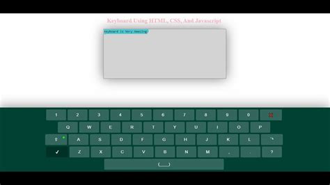 Make Your Own Keyboard Using Html Css And Javascript Amazing