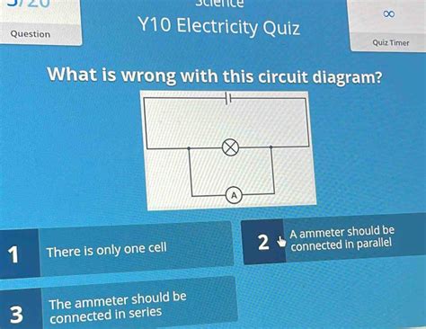 Solved Science ∞ Question Y10 Electricity Quiz Quiz Timer What Is