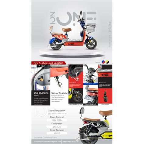 Jual Sepeda Listrik Electric Bike Ion One By Element Tosca Kota