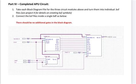 Solved Part Iv Completed Apu Circuit Block Diagram For