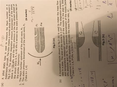 Solved A Pitot Static Tube Is Used To Measure The Mach