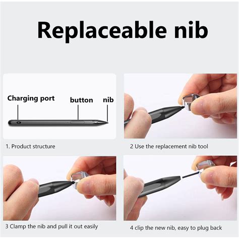 Laptop Stylus With 3 Pen Tips Active Pen For HP Envy X360 Asus Vivobook Flip DE Superecho Ph