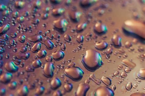 홀로그램 효과의 아름다운 추상화 노란색 컬러 라이트 워터 드롭을 닫습니다 디자인에 대한 배경 패턴입니다 매크로 사진 보기 0명에 대한 스톡 사진 및 기타 이미지 Istock