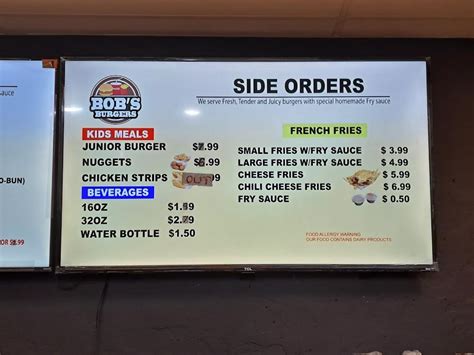 Bobs Burgers Menu Update 2026