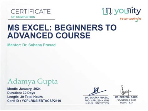 Adamya Gupta On Linkedin Excelmaster Lifelonglearner