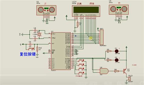 基于51单片机的汽车防撞系统proteus仿真 Csdn博客