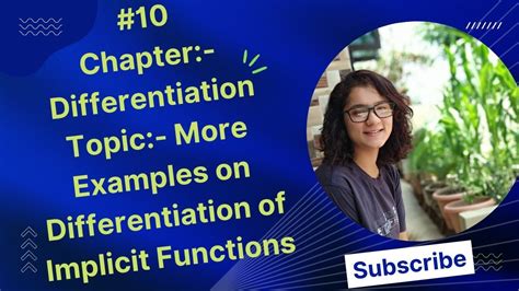 10 Class 12thcbseiit Jee Differentiation Questions On Differentiation Of Implicit