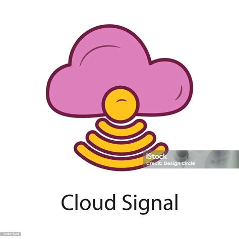 Cloud Signal Filled Outline Icon Design Illustration Data Symbol On White Background Eps 10 File