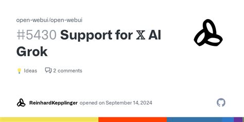 Support For 𝕏 Ai Grok · Open Webui Open Webui · Discussion 5430 · Github