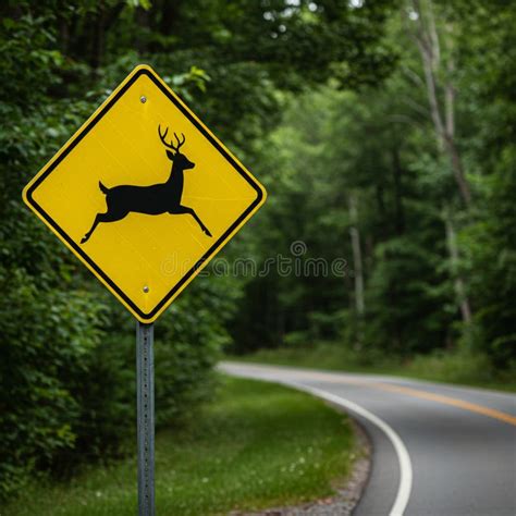 Deer Crossing Road Sign Beware Deer Crossing Warning Traffic Signs