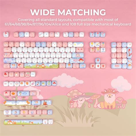 XVX Mushroom MOG Profile Dye Sub PBT Keycap Set 138 Keys Shopee Singapore