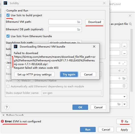 Cannot Download Ethereurmj Vm · Issue 298 · Intellij Solidityintellij Solidity · Github