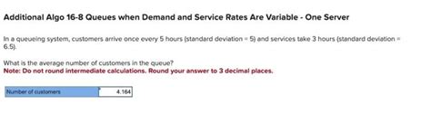 Solved Additional Algo 16 8 Queues When Demand And Service