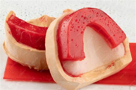 Premium Photo Mandibular And Maxillary Cast Models With Test Bases