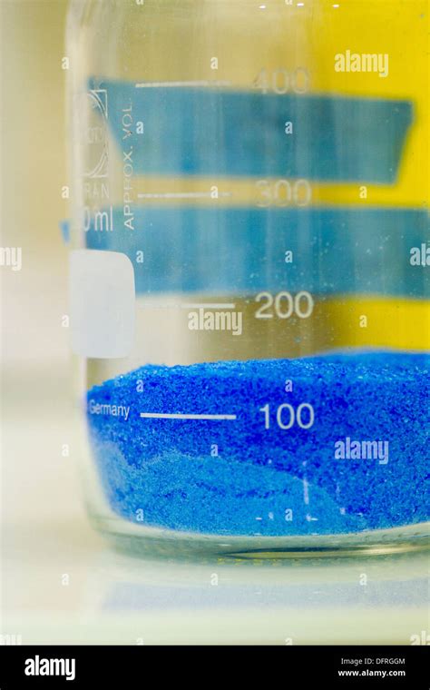 Copper Sulfate In Laboratory Stock Photo Alamy