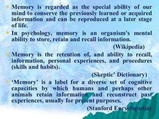 Memory PPT Free Download