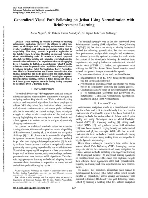 Generalized Visual Path Following On Jetbot Using Normalization With