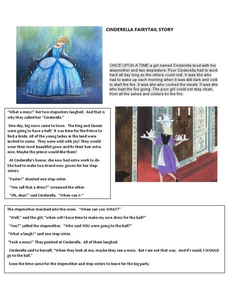 Cinderella Fairytail Story Pdf Cinderella Fairies