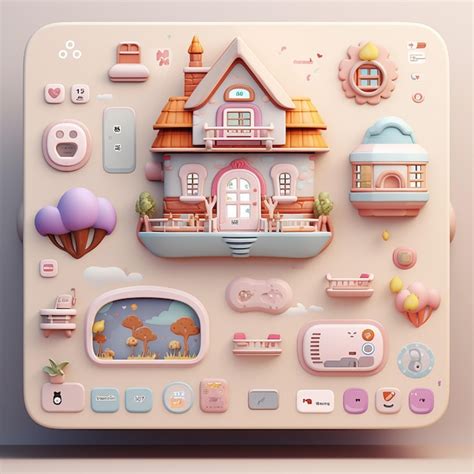 premium ai image ui kit 3d rendering cool