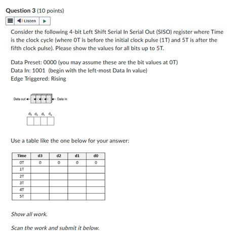 question 3 10 ﻿points consider the following 4 bit