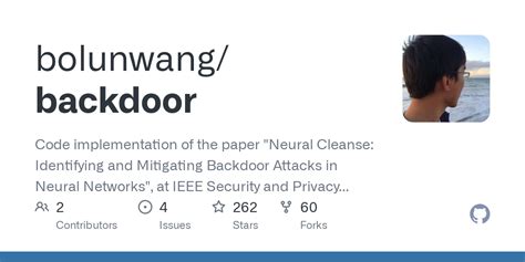 GitHub Bolunwang Backdoor Code Implementation Of The Paper Neural Cleanse Identifying And