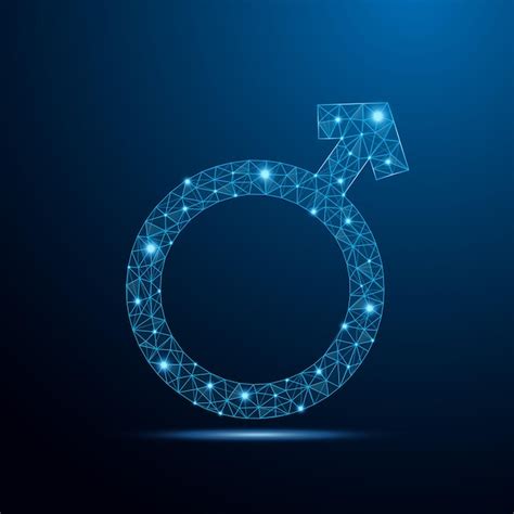 Premium Vector Low Poly Sexual Male Icon Vector With Futuristic Concept Male Symbolic Low Poly