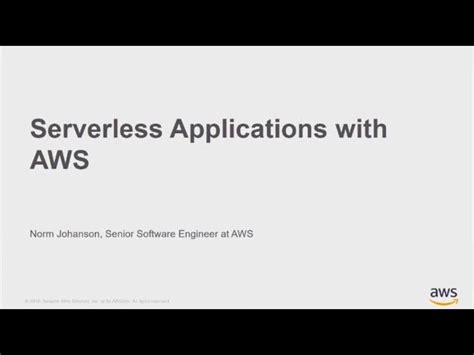 Ndc Conferences Talk Serverless Applications With Aws From Ndc