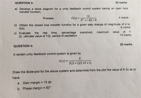 Solved Marks QUESTION A Develop A Block Diagram For A Chegg