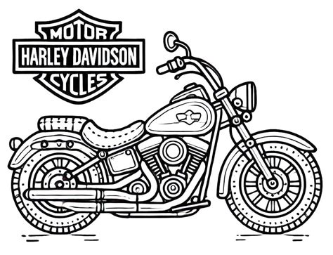 Unleash Your Creativity Harley Davidson Coloring Pages For Adults