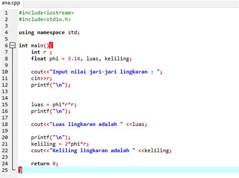 My Blog Algoritma Menghitung Luas Dan Keliling Lingkaran