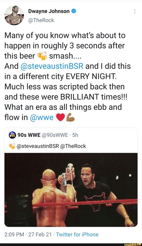 Dwayne Johnson Many Of You Know Whats About To Happen In Roughly 3 Seconds After This Beer