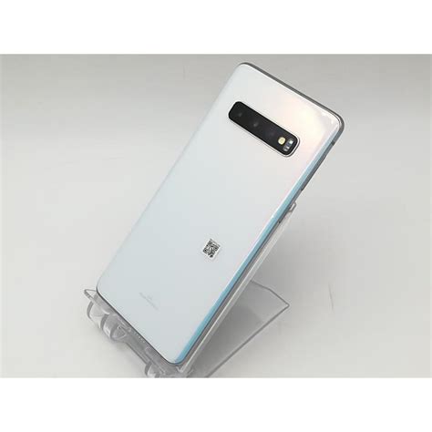 【中古】samsung Au 【simロック解除済み】 Galaxy S10 Scv41 プリズム ホワイト【ecセンター】保証期間1ヶ月