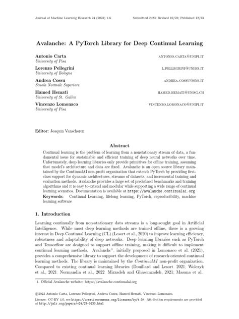 A Pytorch Library For Deep Continual Learning Pdf Deep Learning Computing