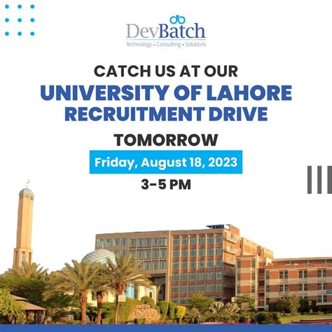 devbatch on linkedin recruitmentdrive hiring opportunity lahore job