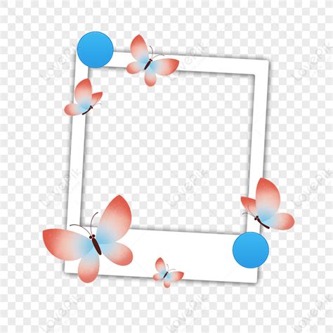 폴라로이드 사진 일러스트 용지 수채화 나비 장식 카메라오리온인화지 Png 일러스트 무료 다운로드 Lovepik