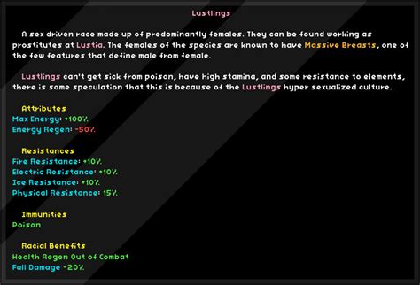 Lustling Race Starbound Loverslab