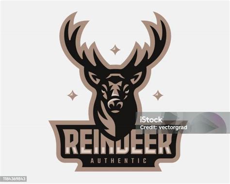 사슴 모던 마스코트 로고 스포츠 및 Esport 팀을위한 순록 디자인 엠블럼 템플릿 로고에 대한 스톡 벡터 아트 및 기타 이미지 로고 숫사슴 사슴 Istock