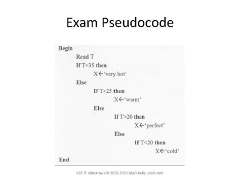 Pseudocode Contents Purpose Of Pseudocode Vcaa Pseudocode Conventions