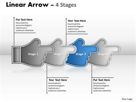 Linear Arrow 4 Stages 36 Templates PowerPoint Presentation Slides Template PPT Slides