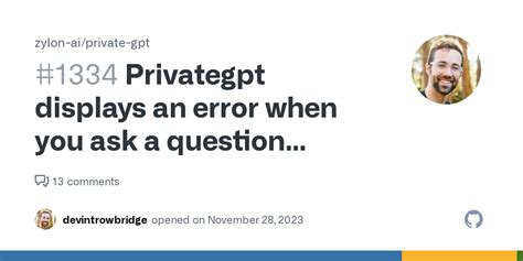 Privategpt Displays An Error When You Ask A Question Before Uploading A