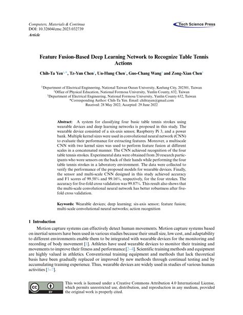 Pdf Feature Fusion Based Deep Learning Network To Recognize Table