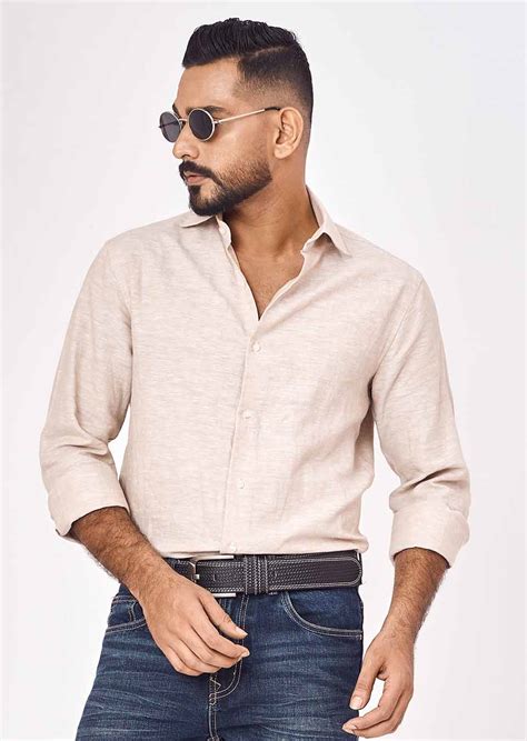 Cutaway Collar Remi Cotton Shirt