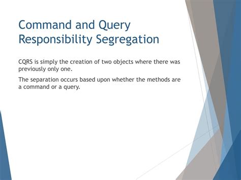 Ppt Command And Query Responsibility Segregation Powerpoint
