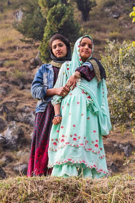 Two Women In A Village In Jammu And Kashmir Editorial Image Image Of